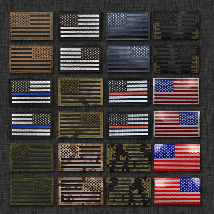 IR Reflective United States American US USA Flag Patches Tactical ...