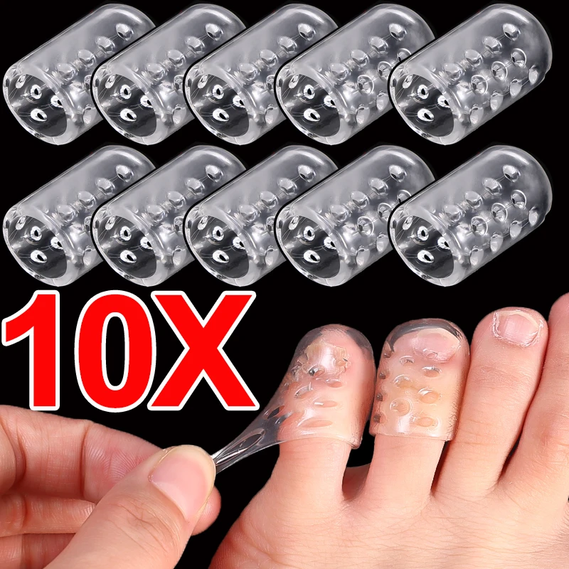 1-6-10Pcs-Clear-Silicone-Toe-Protective-Cover-Anti-Friction-Breathable ...