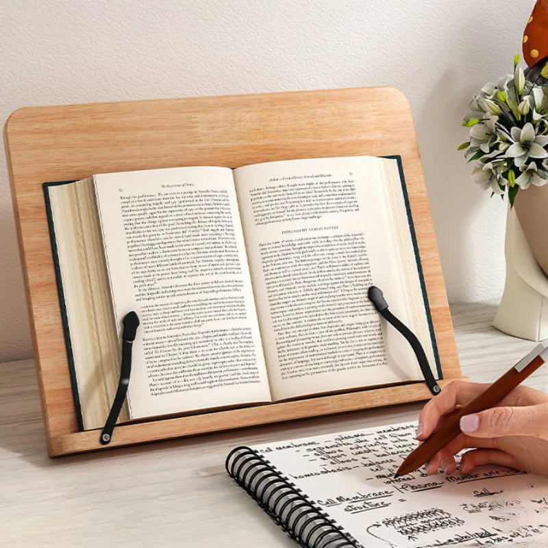Adjustable-Reading-Stand-Student-Book-Wooden-Book-Computer-Tablet-Stand ...