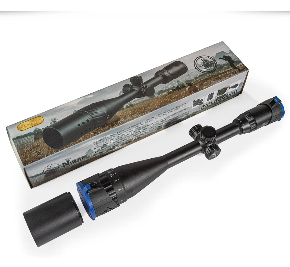 NSIRIUS 6-24x50AOE Optics Red Green illuminated Mil Dot Rifle Scope ...