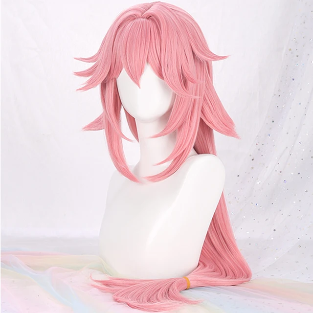 Yae Miko Wig Genshin Impact Yae Miko Cosplay Wig Heat Resistant ...