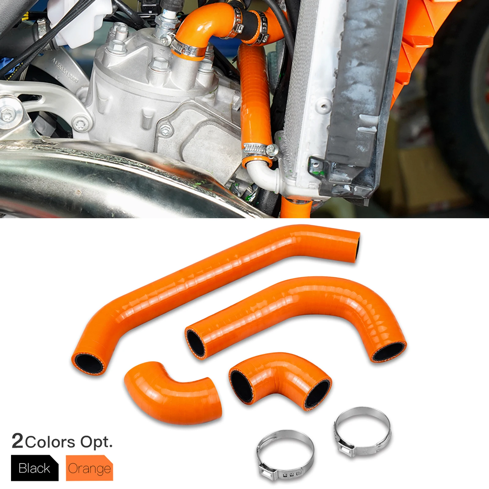 For-KTM-2024-EXC-300-XCW-EXC-250-300-Motorcycle-Silicone-Radiator ...