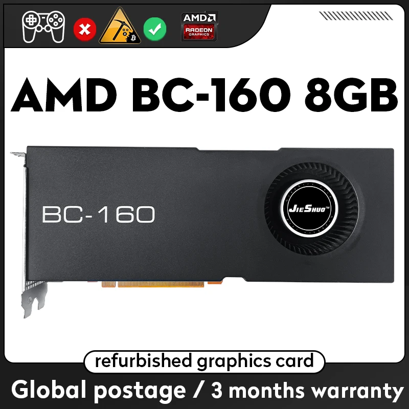 JIESHUO-AMD-BC-160-8GB-graphics-card-suitable-for-GDDR6-GPU-2-PC-GPU ...