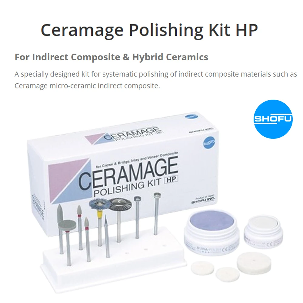 Shofu-Ceramage-Polishing-Kit-HP-for-Indirect-Composite-Hybrid-Ceramics-Dental-Laboratory ...
