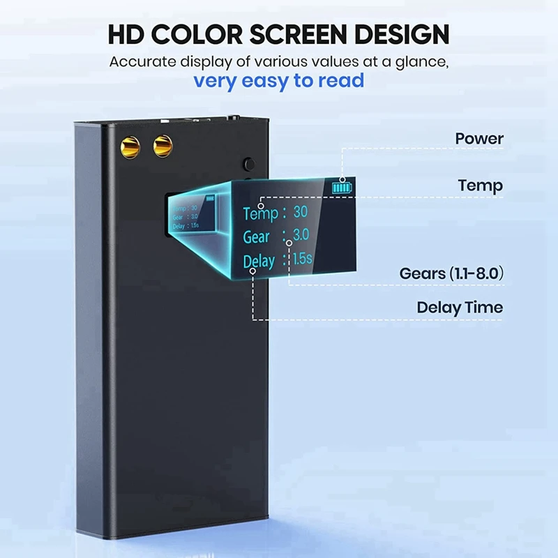 업그레이드 된 LCD 스크린 탑재 스폿 용접기, 향상된 80 기어, 조정 가능한 휴대용 미니 스폿 용접기, 11000Mah ...