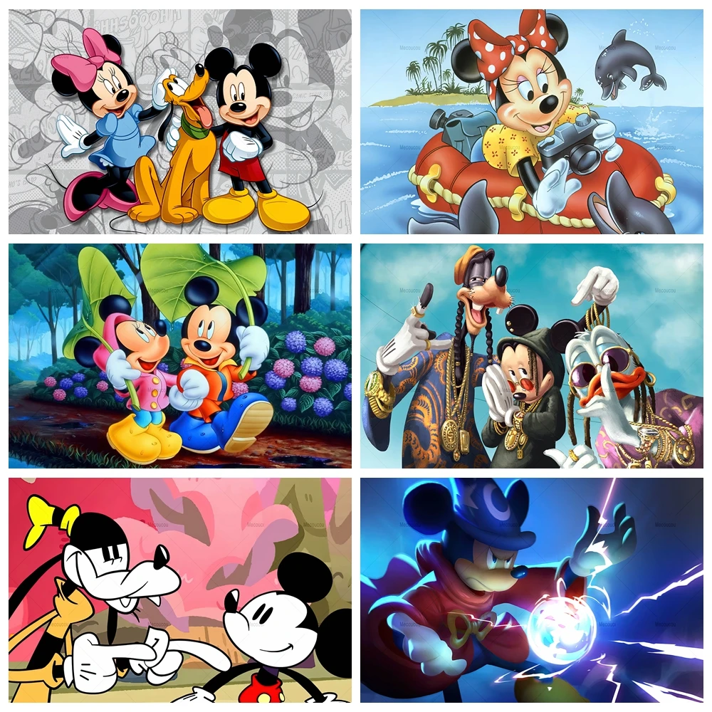 Disney-Cartoon-Mickey-Minnie-Donald-Duck-Happy-Birthday-Background ...