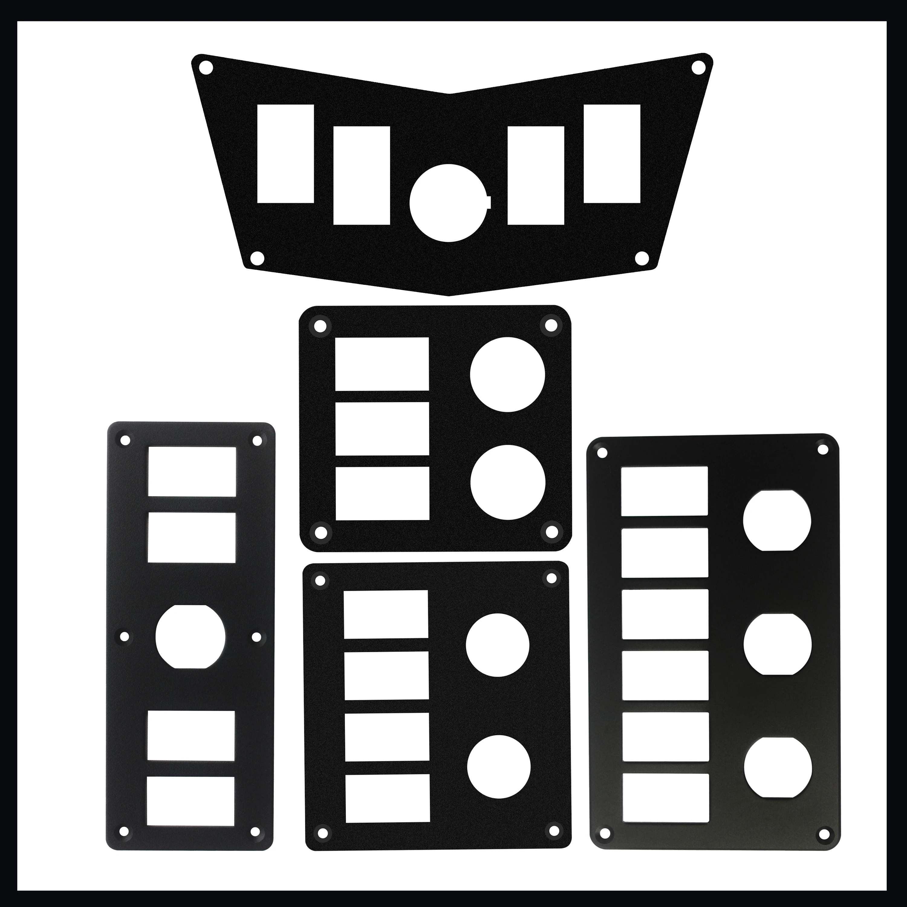 Aluminum Bezels for 2 /3 / 4 / 6 Gang Rocker Switch Panel DIY With Car Carger USB / Voltmeter ...