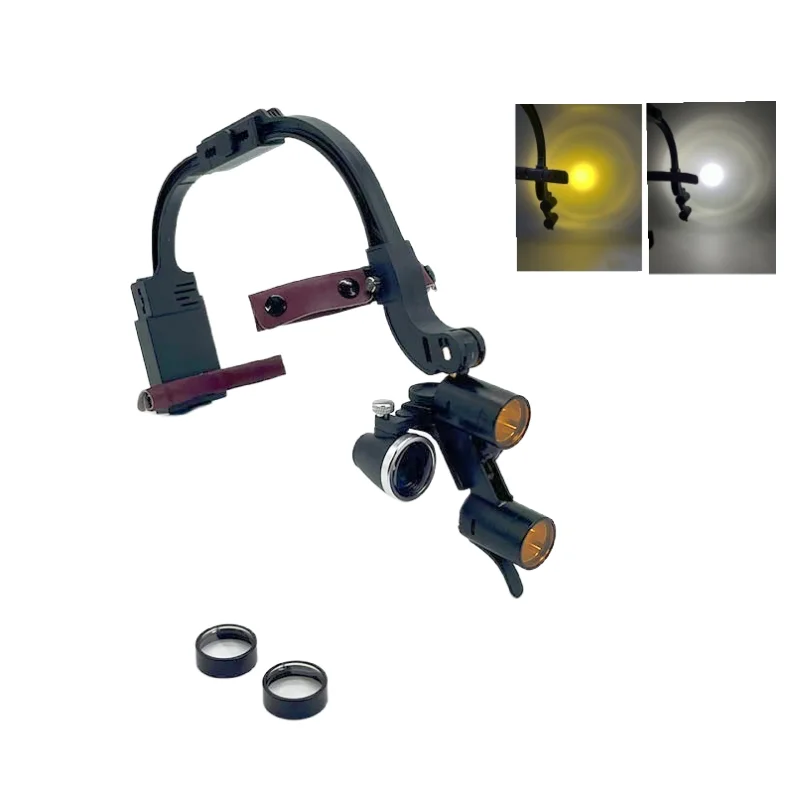 Dental-LED-Headlight-Binocular-Loupes-2-5X-3-5X-Headband-Type-5W ...
