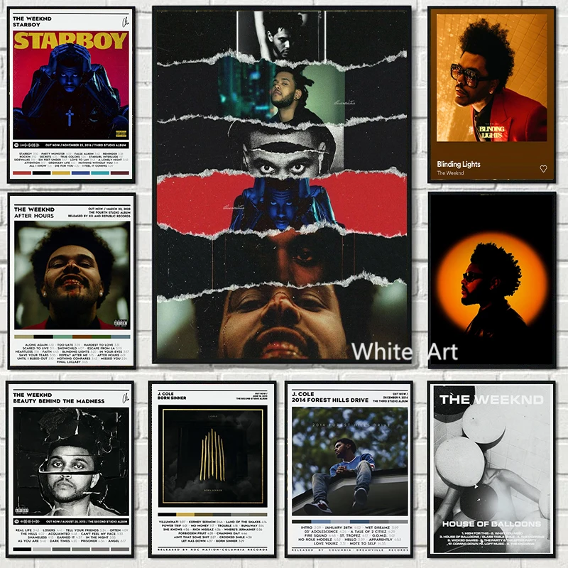 Music-Album-Poster-Hip-Hop-The-Weeknd-Canvas-Painting-HD-Printing ...