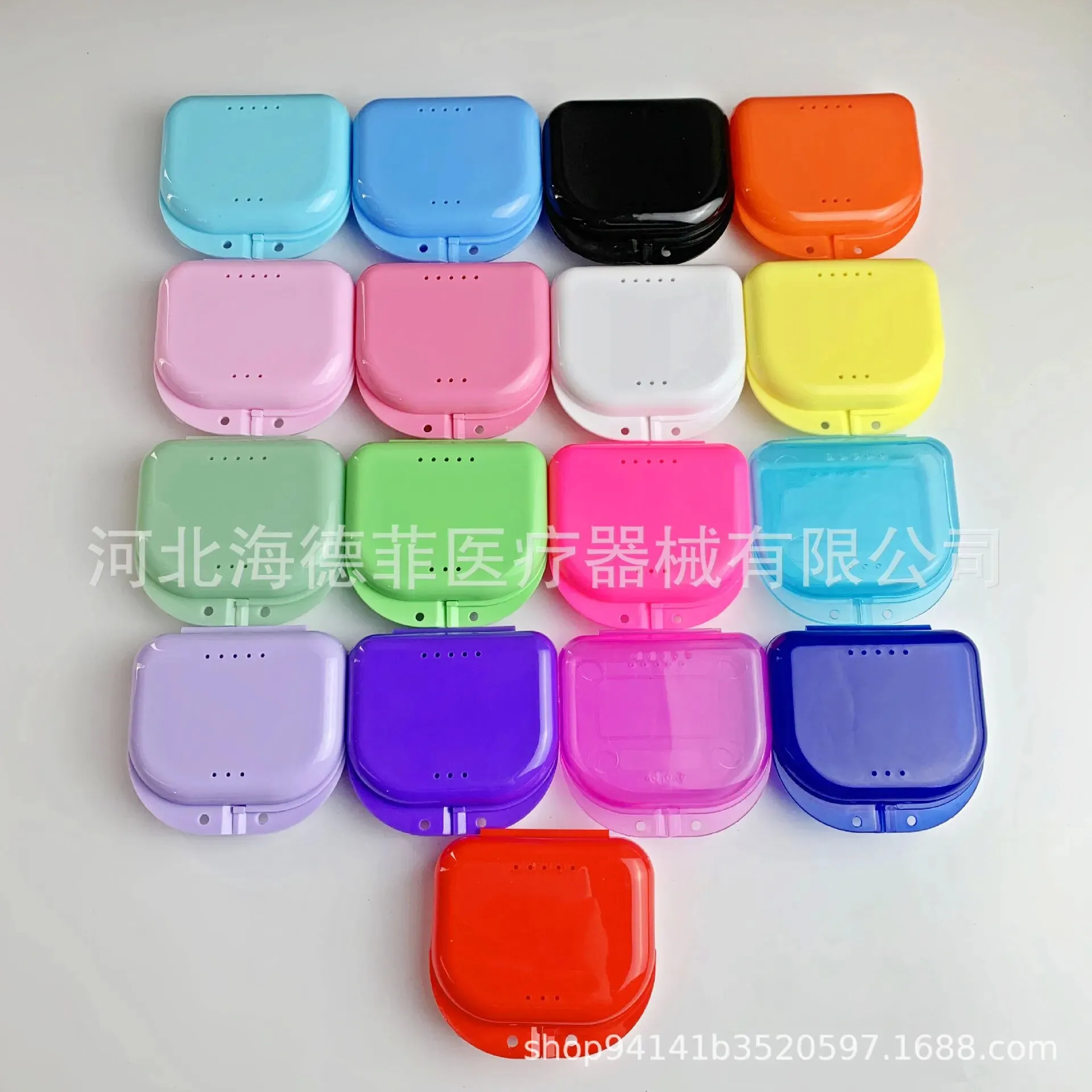 Miniature-Dental-Retainer-Box-Holes-For-False-Teeth-Semi-circular ...