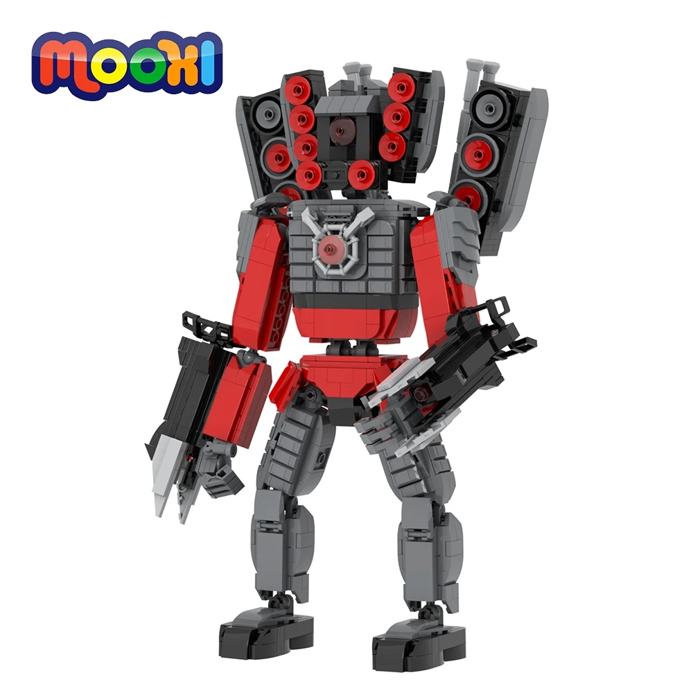 MOOXI-Titan-Blindado-Audio-Man-Figura-Building-Block-para-Crian-as ...