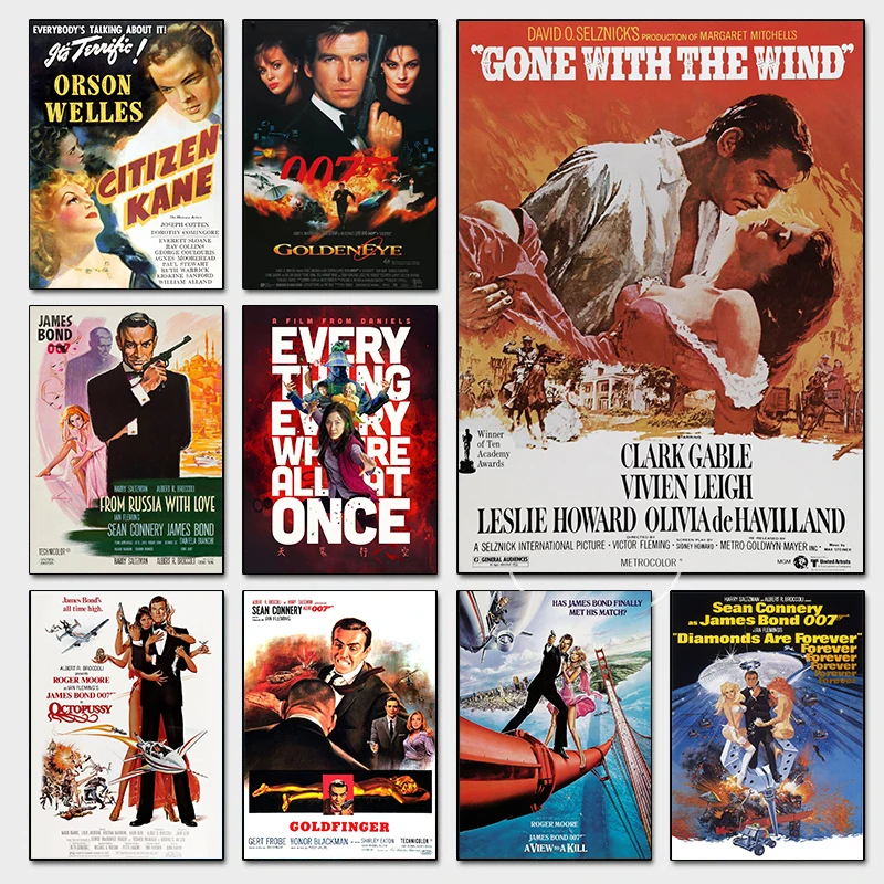 Classic Movie Art Poster Wall Decor Canvas Printing Poster Retro movie ...
