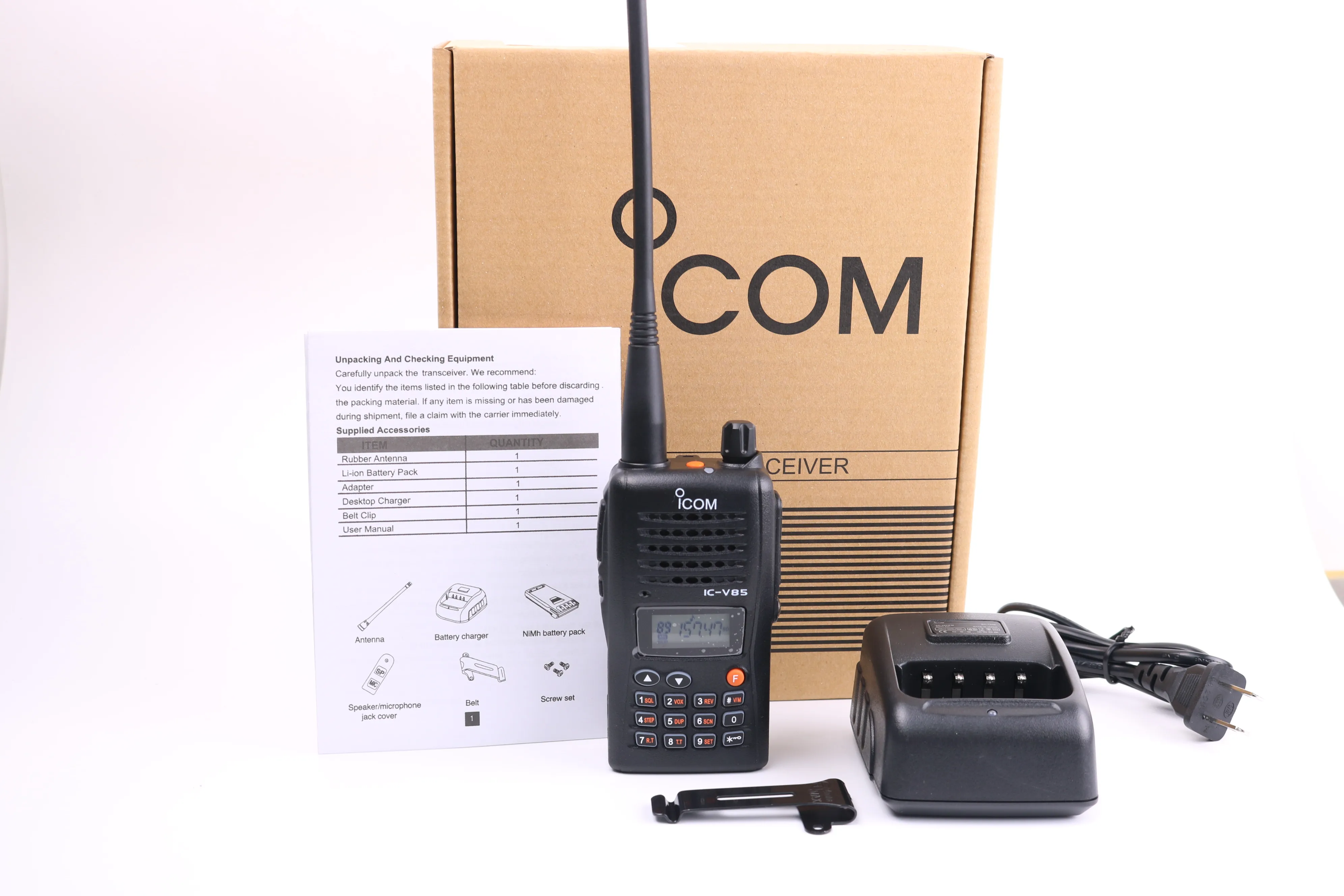 ICOM-walkie-talkie-FM-IC-V85-transceptor-VHF-8W-10KM-perfecto-para-env ...