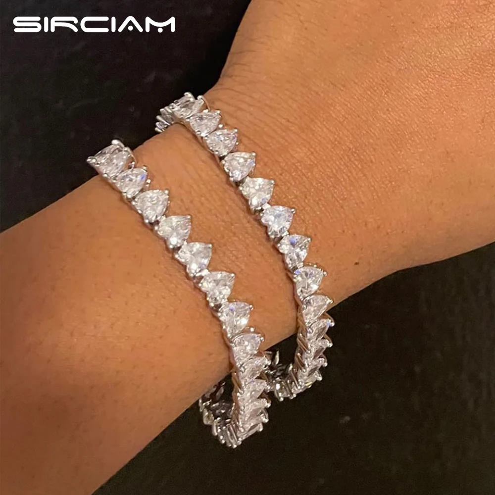 Bling-Crystal-Heart-Tennis-Chain-Bracelet-For-Women-Iced-Out-Full ...