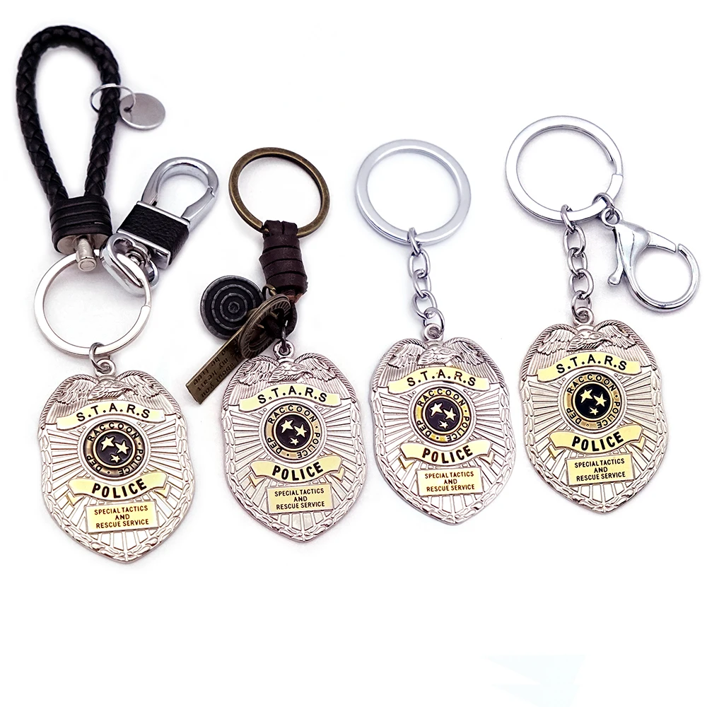 Game-Raccoon-City-Keychain-Leon-S-Kennedy-RPD-Badge-Key-Chain-Keyring ...
