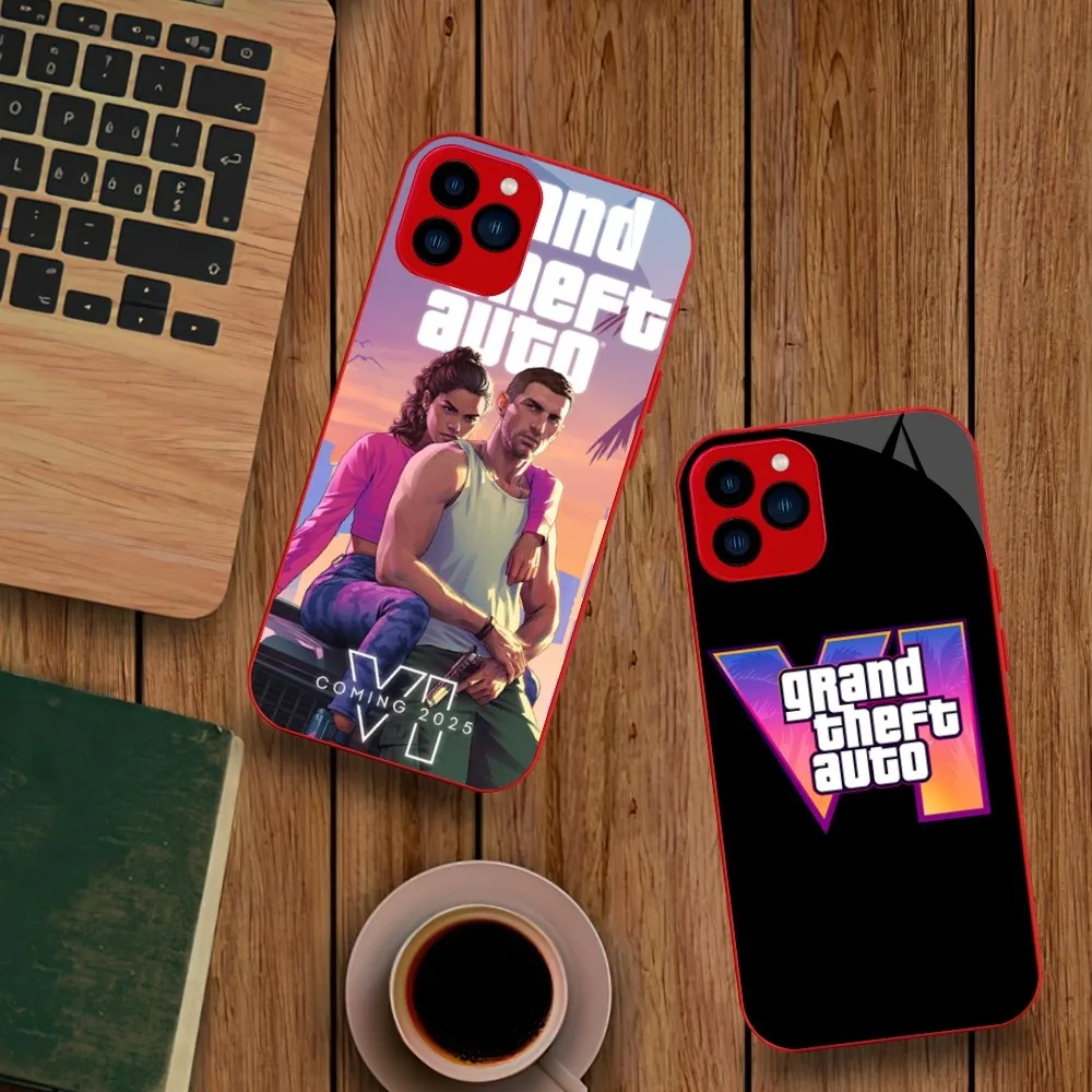 Game-GTA-Grand-Theft-Auto-6-Phone-Case-For-iphone-Tempered-Glass-14-13 ...