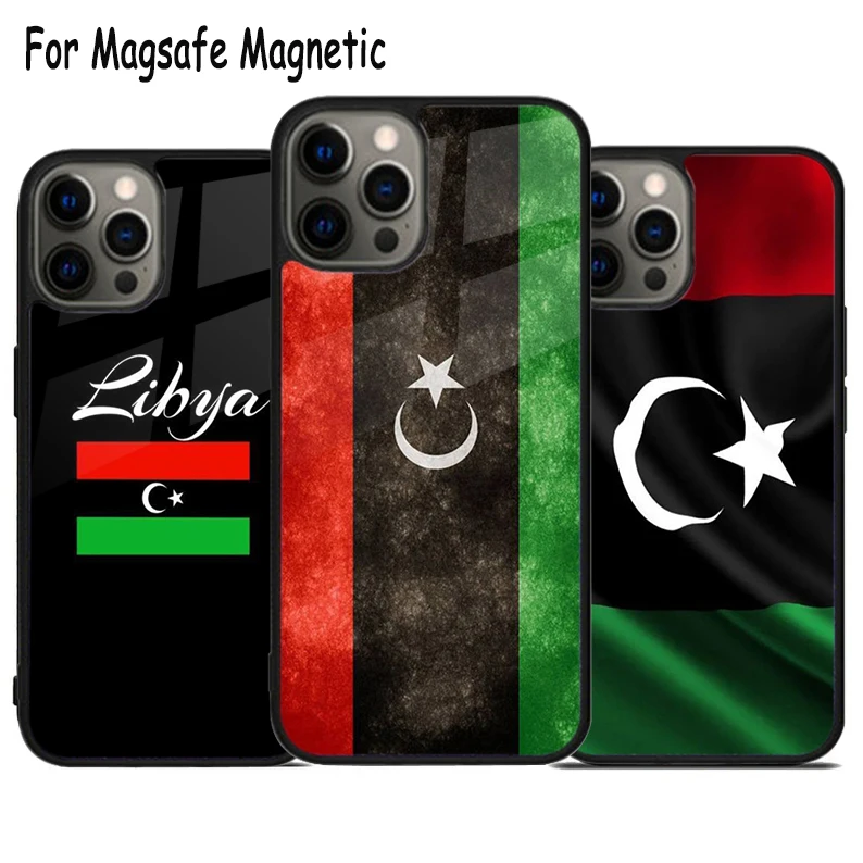 Libya-Flag-Wireless-Charge-Magsafe-Phone-Case-For-iPhone-15-16-14-13-11 ...