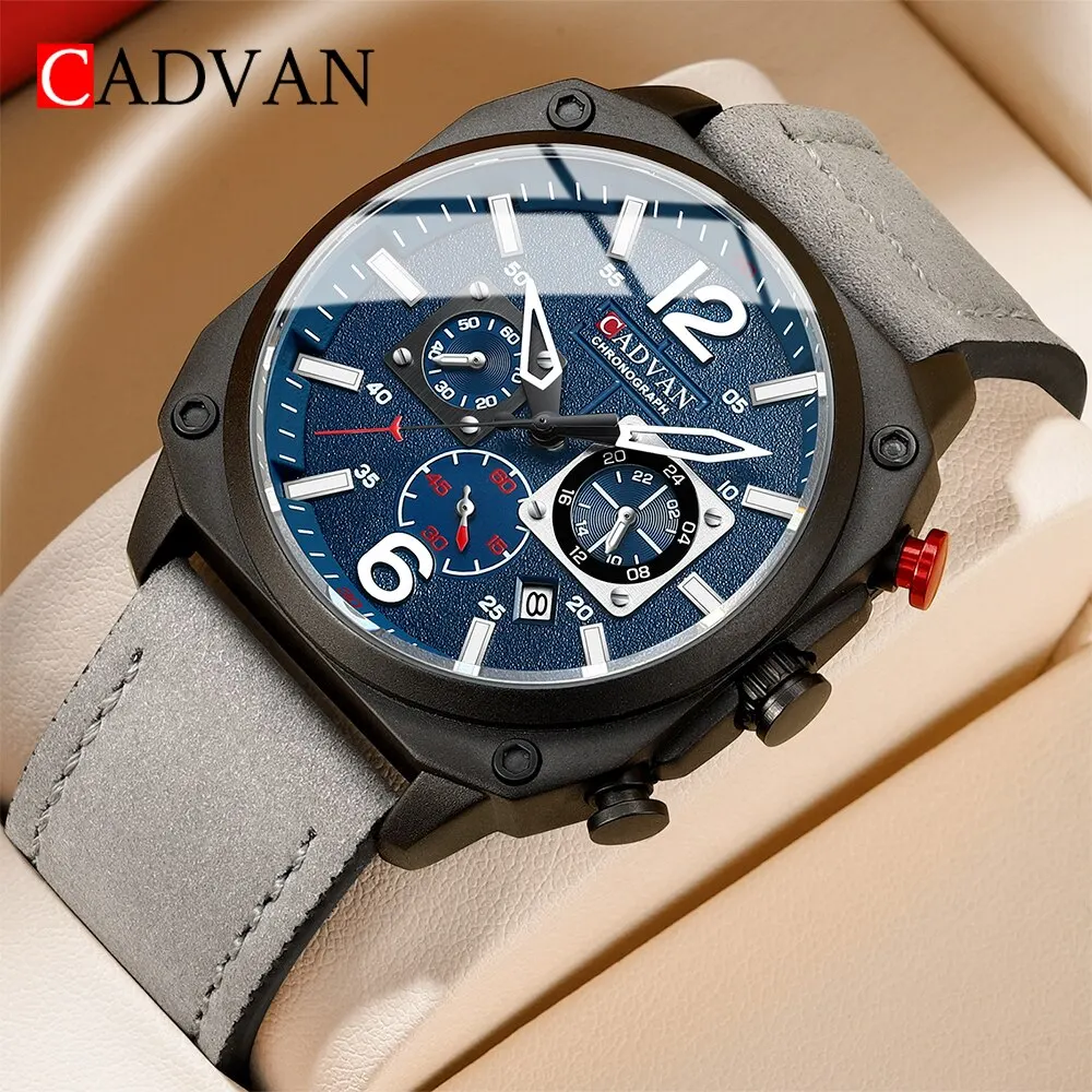 CADVAN-Mens-Watch-Fashion-Waterproof-Multi-Function-Chronograph-Clock ...