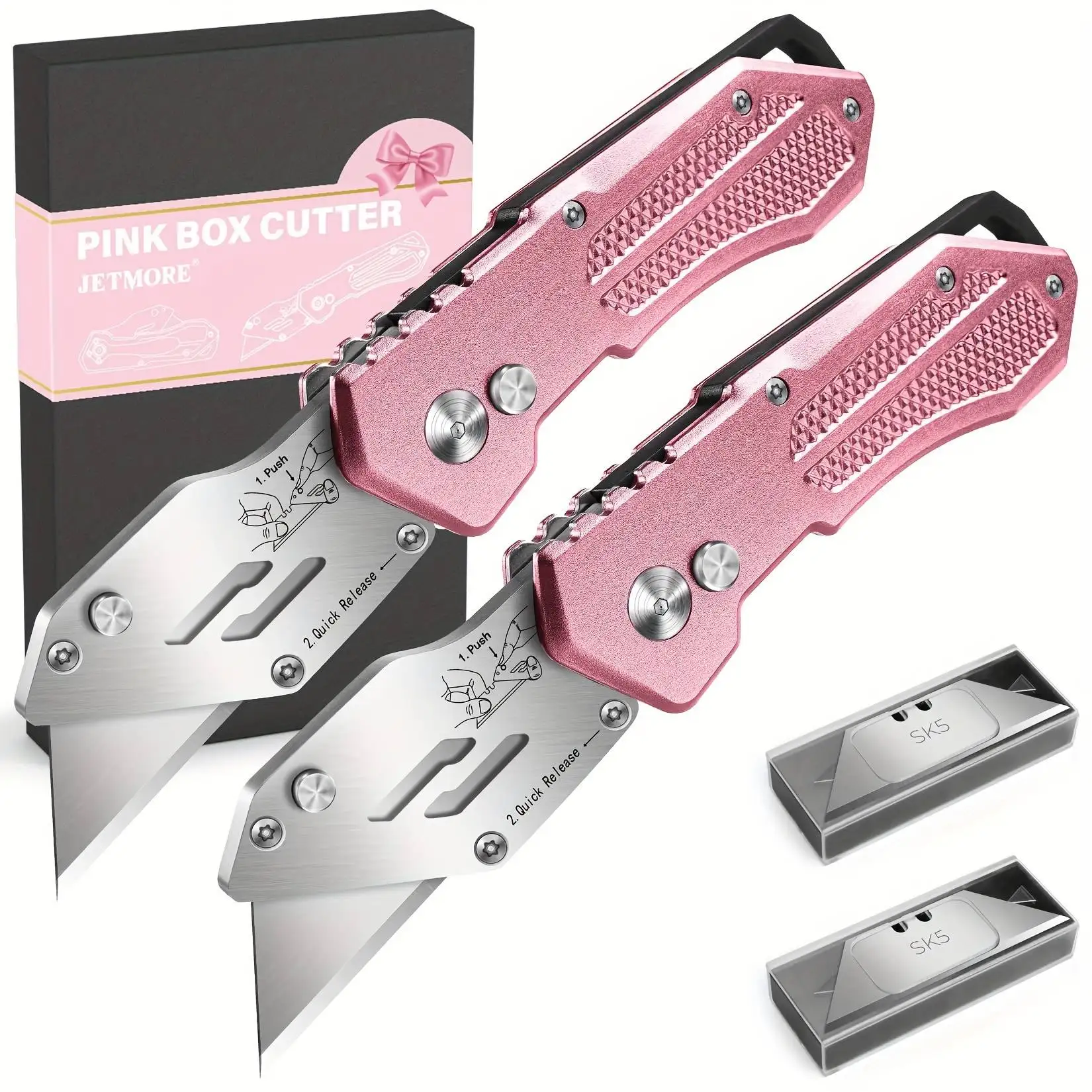 2-Pack-Box-Cutter-Utility-Knife-with-Extra-10-SK5-Blades-Folding ...