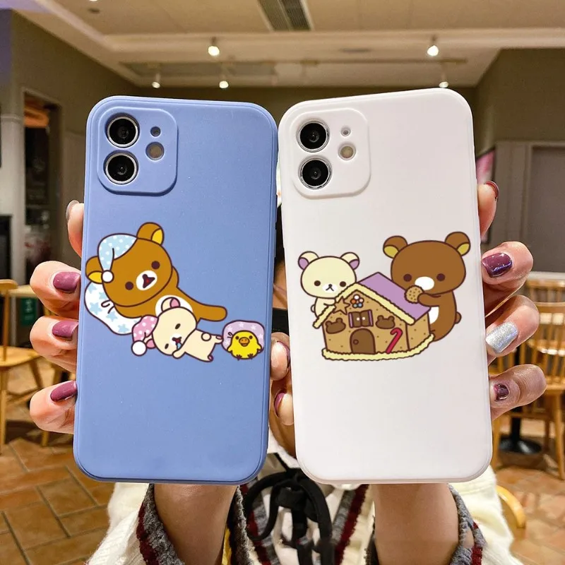 Cute Rilakkuma Phone Case For IPhone 14 11 12 13 Pro Max X XR XSMax 6 ...