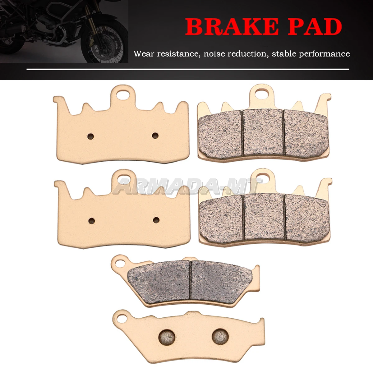 For-BMW-R-1200-GS-R1200GS-Adventure-Motorcycle-Front-Rear-Brake-Pads ...