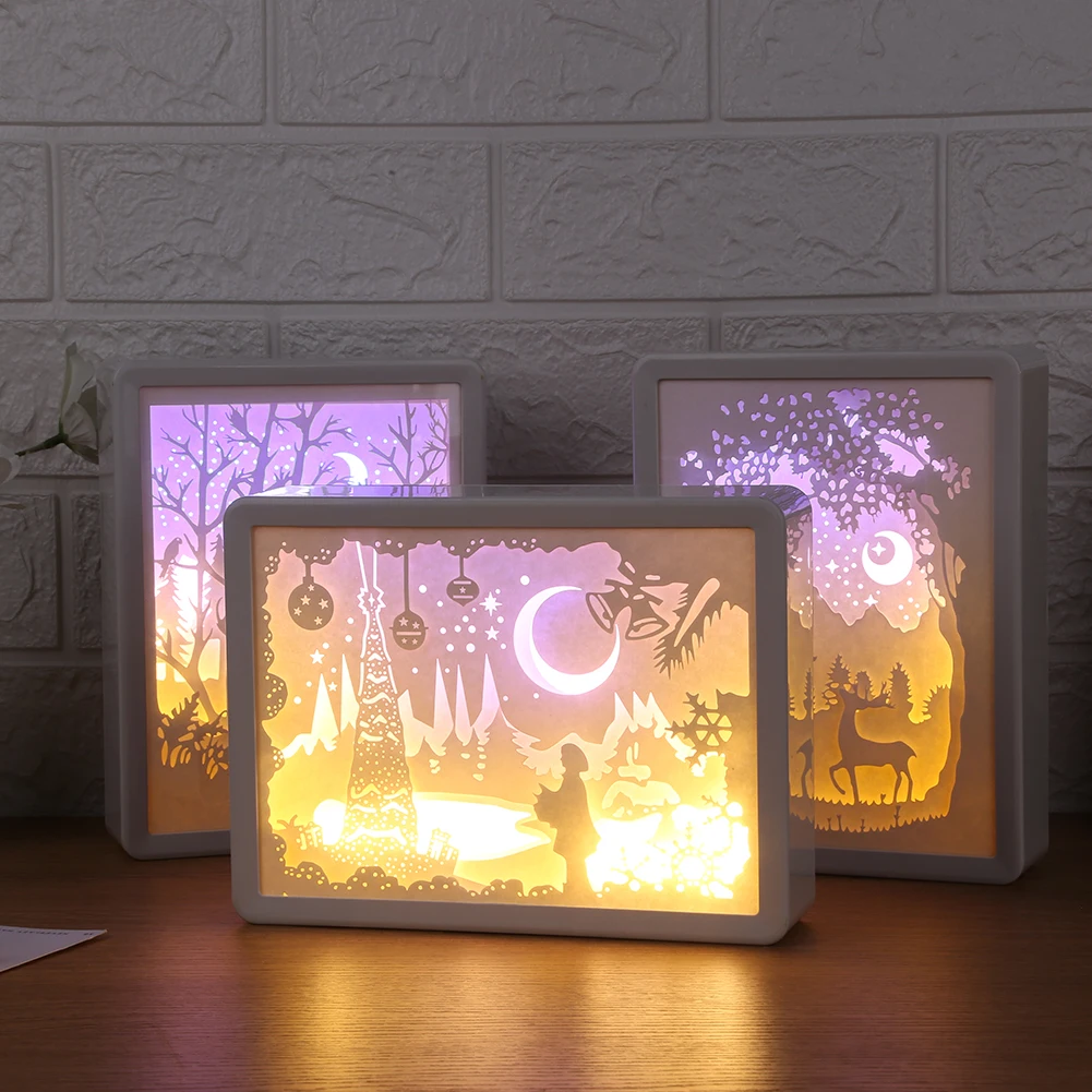 3D-Paper-Carving-Night-Light-LED-Lamps-Table-Desk-USB-Charging-Lamps ...