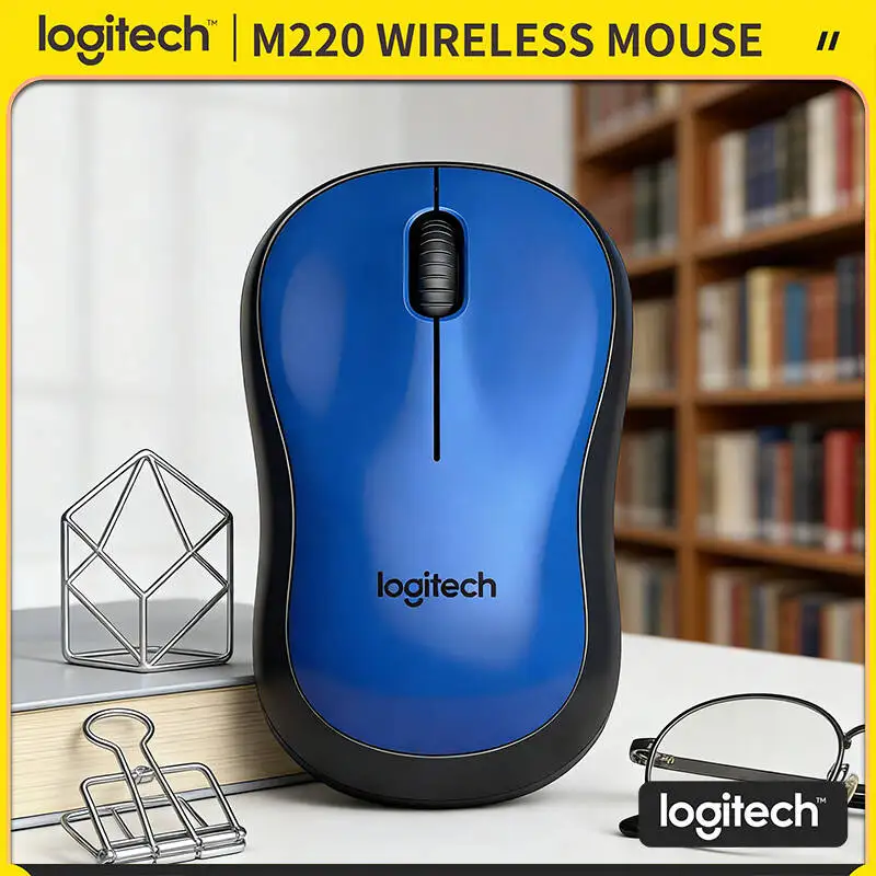 Logitech M220 Wireless Mouse Silent Clicks Ergonomic Grip 10m Range 3 ...
