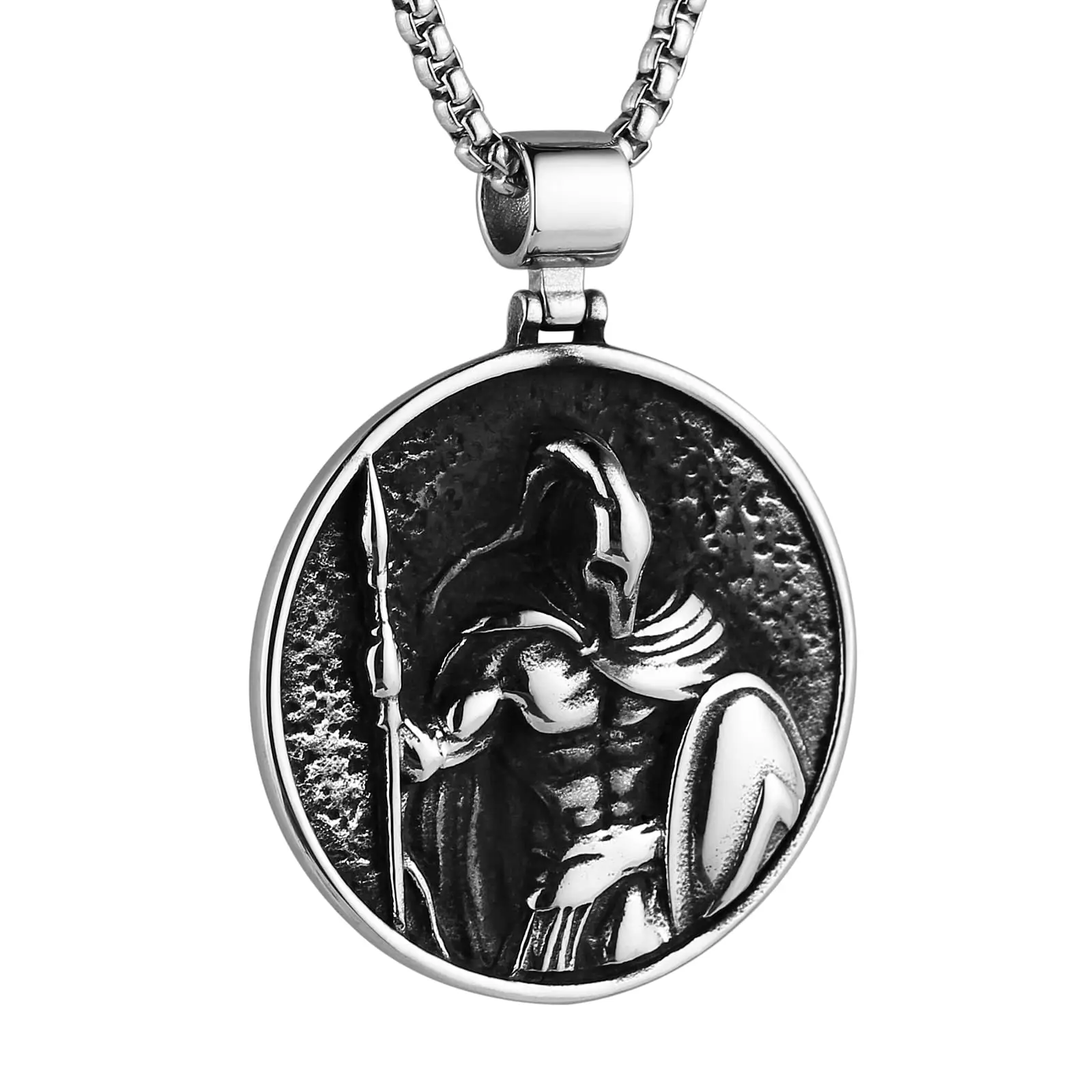 HZMAN-Stainless-Steel-Ancient-Greek-Spartan-Warrior-Shield-Pendant ...