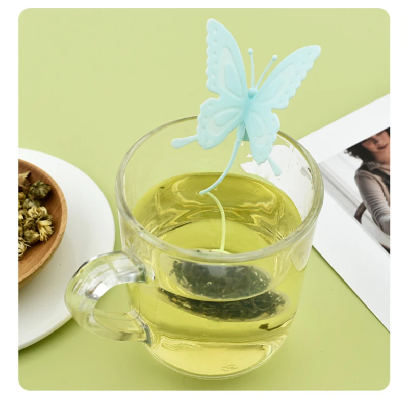 Tea-Leaf-Infuser-Silicone-Funny-Creative-Butterfly-Reusable-Tea-Bag ...
