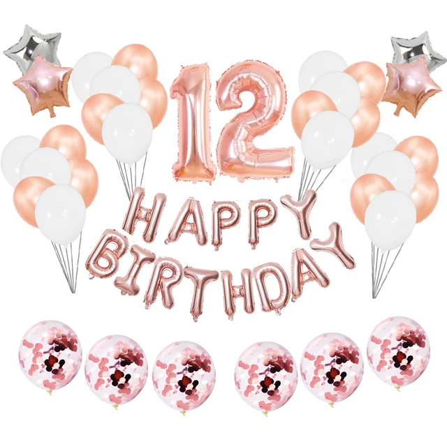 Happy 12th Birthday Balloons