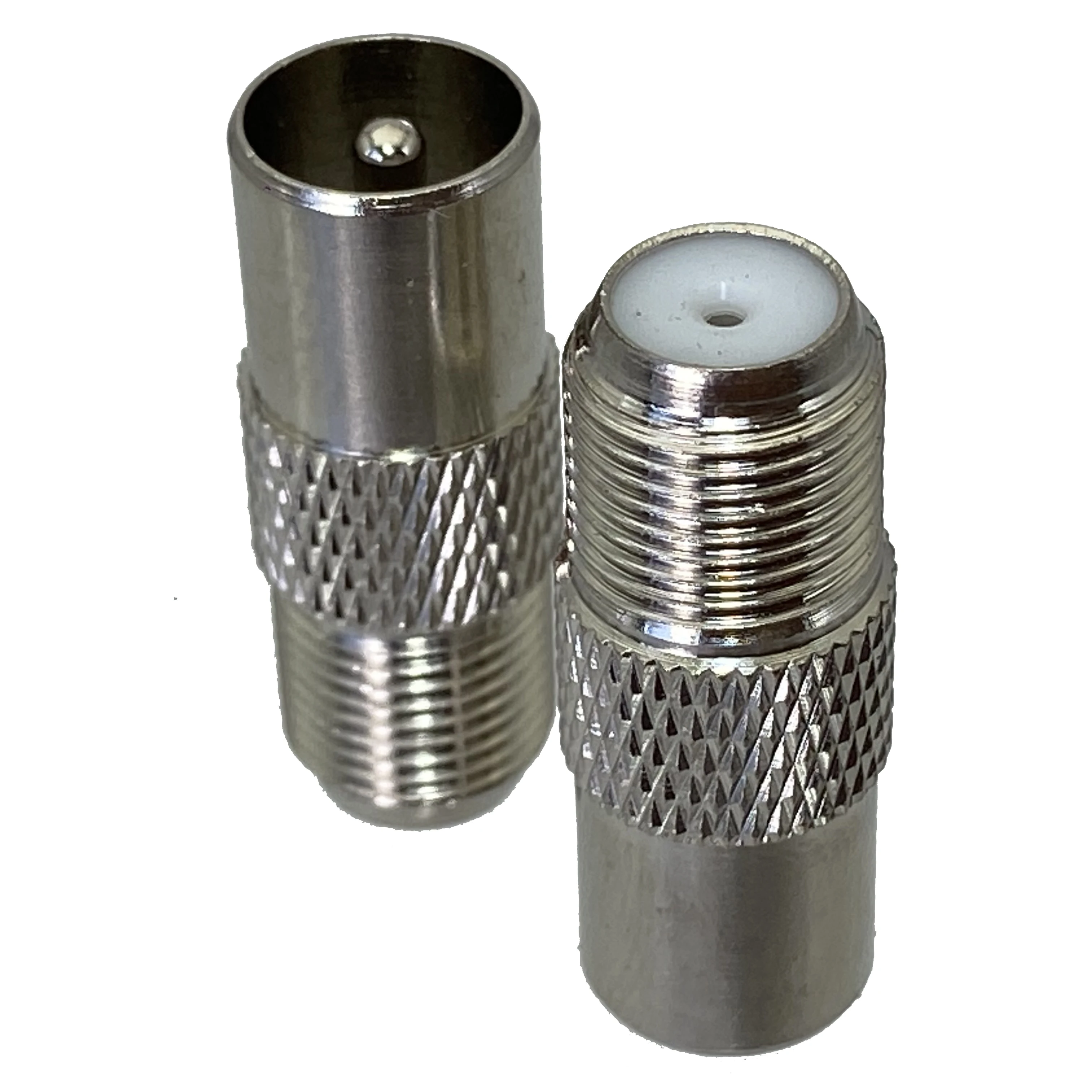 F TV Type Female to IEC PAL Male Plug Jack Adapter Barrel Connector ...