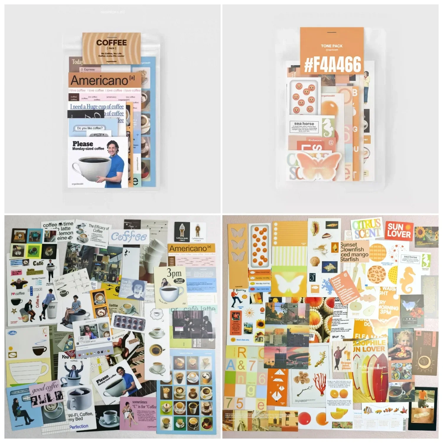 Korean OAB Card Sticker Pack Nordic Style Pink Retro Scrapbooking ...