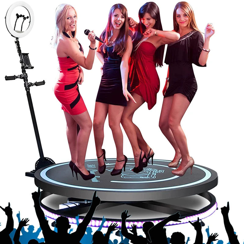 Free Shipping 360 Photo Booth Automatic Spinning Camera Selfie 6 People ...