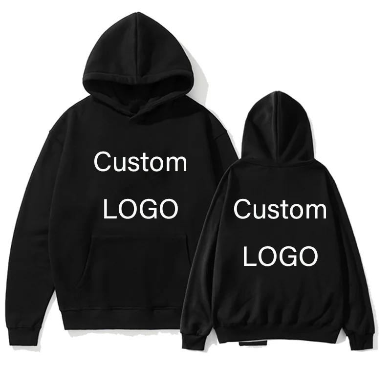 Custom-LOGO-Hoodies-Diy-Text-Couple-Friends-Family-Design-Image-Print ...