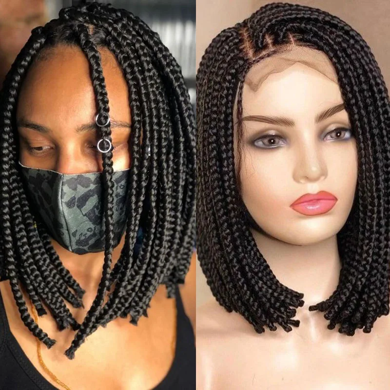 Perucas-sint-ticas-curtas-Bob-tran-adas-para-mulheres-Full-Lace-Front ...