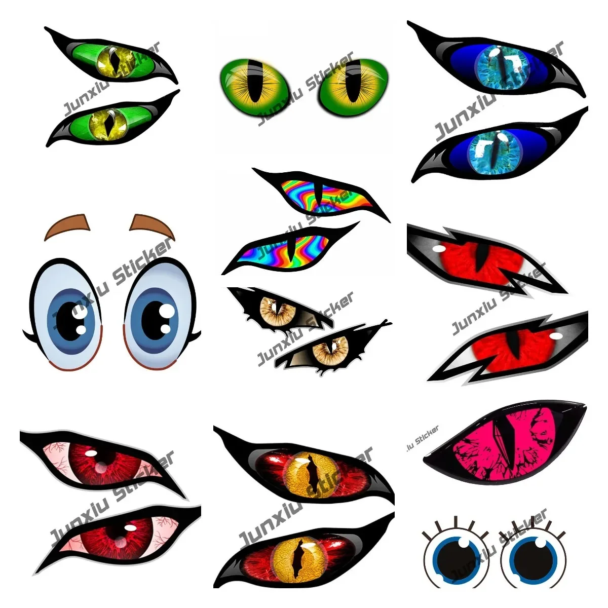 Personality-Evil-Eye-Car-Sticker-Red-Blue-Evil-Eye-Decal-Accessories ...