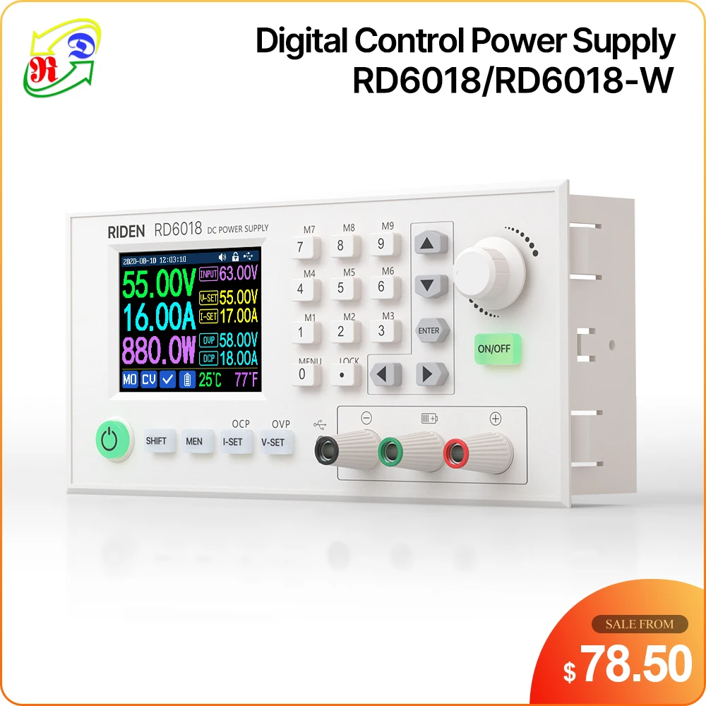 RD-RD6018-RD6018W-60V-18A-USB-WiFi-DC-DC-adjustable-Step-Down-voltage ...
