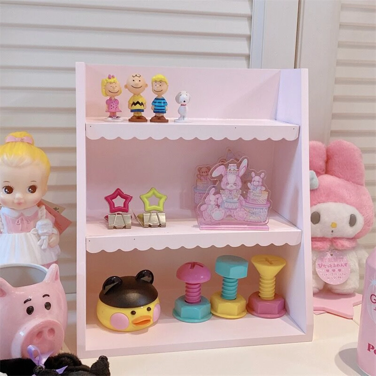 Pink-Kawaii-Girl-Storage-Rack-Wooden-Cute-Desktop-Storage-Rack-Makeup ...