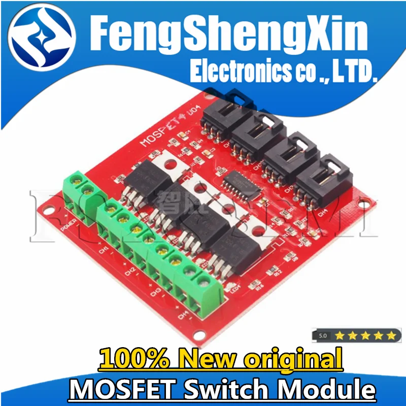 4 채널 4 채널 웨이 경로 MOSFET 버튼 IRF540 V4.0 + Arduino DC 모터 드라이브 용 MOSFET 스위치 ...