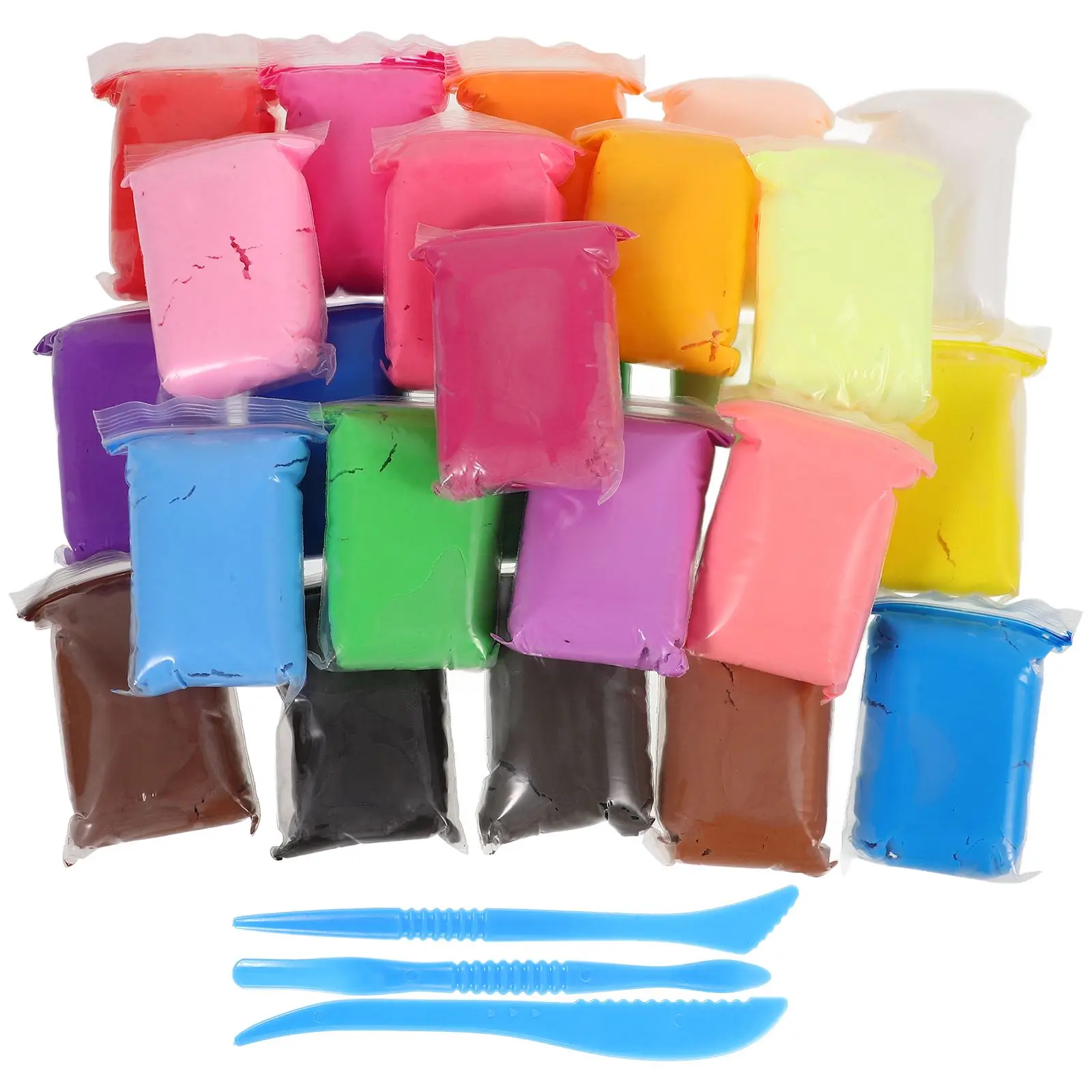 Kit de Argila Colorida DIY com 24 Cores para Modelagem e Artesanato ...