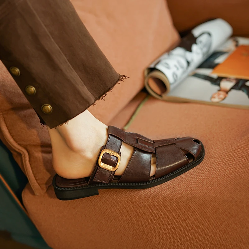 Women Closed Toe Slip Sandals | Closed Toe Mules Womens Shoes | Closed ...