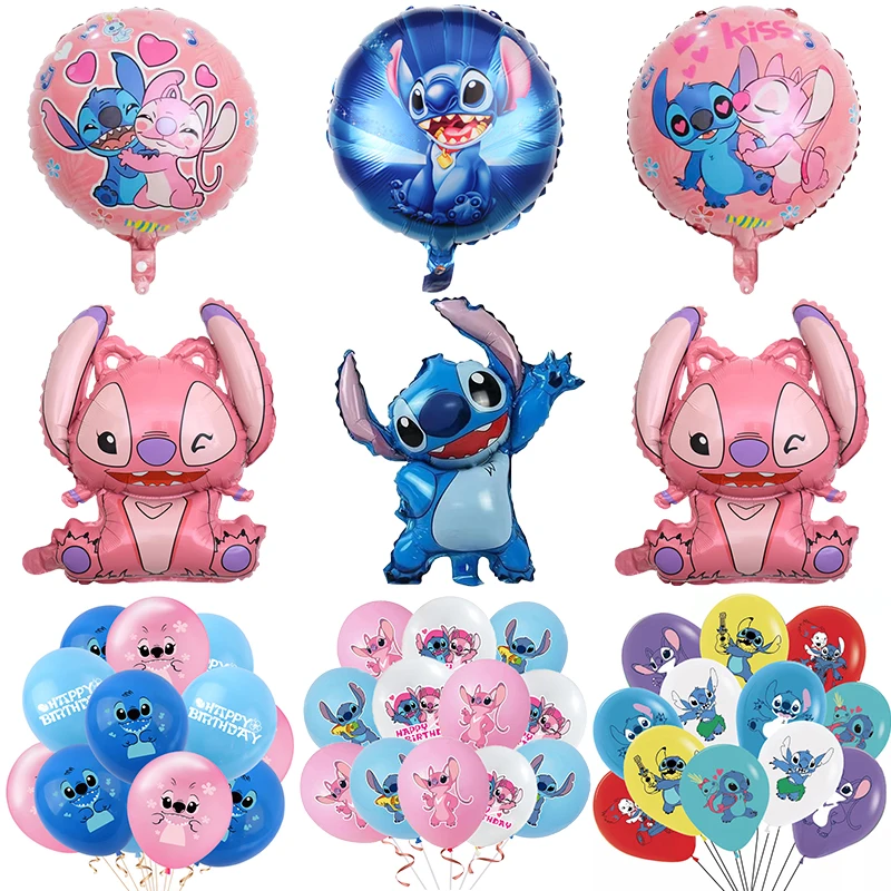 Disney-Stitch-Balloons-Lilo-Pink-Stitch-Cartoon-Birthday-Party ...