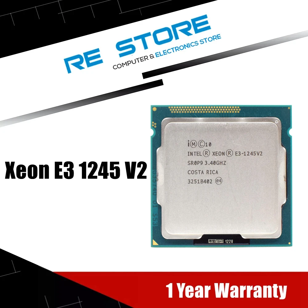 Intel xeon e3 1245 v2 quad core processador central 3.4ghz lga 1155 8mb sr0p9|CPUs| - AliExpress