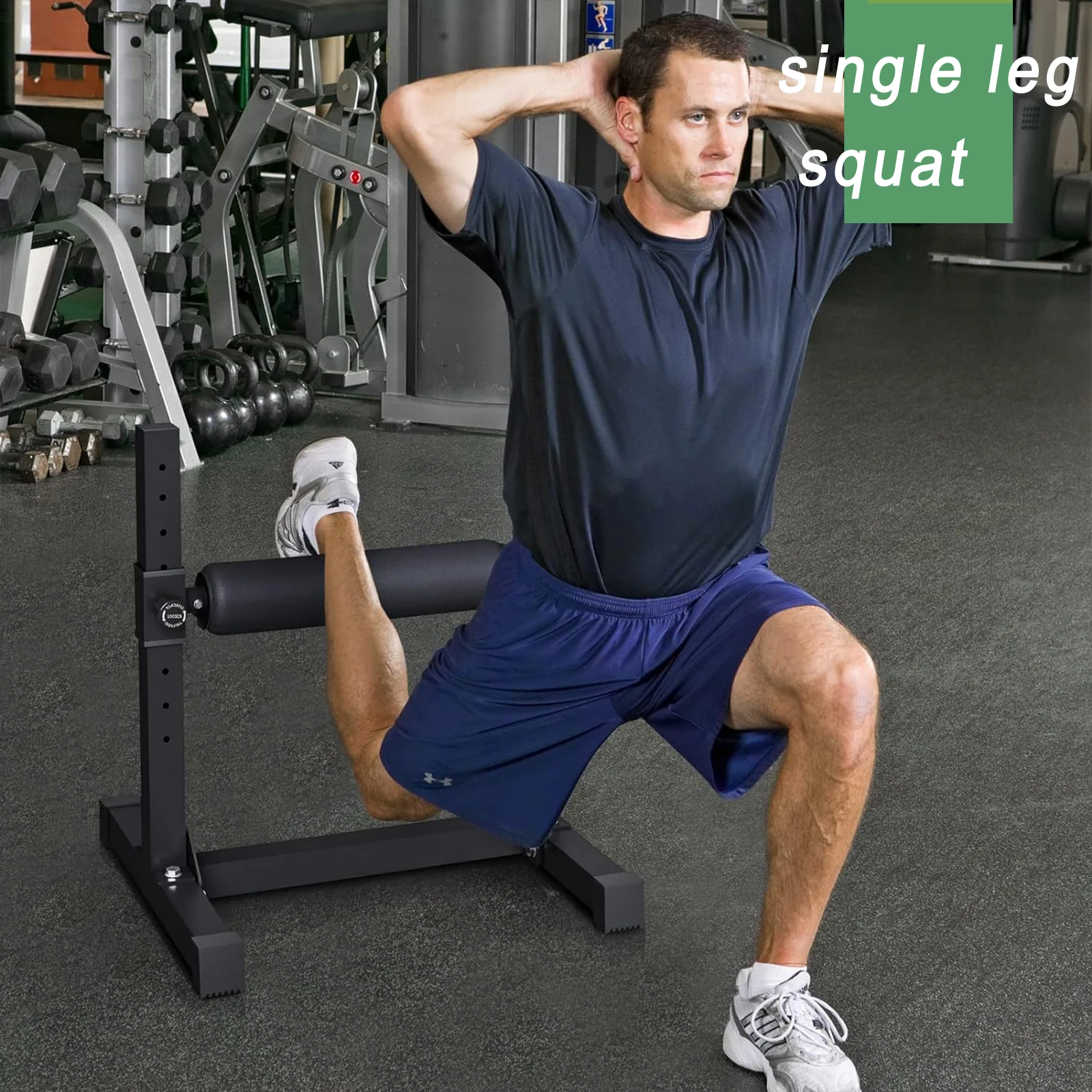 Adjustable Height Single Leg Squat Roller Stand, Home Gym Equipment for ...
