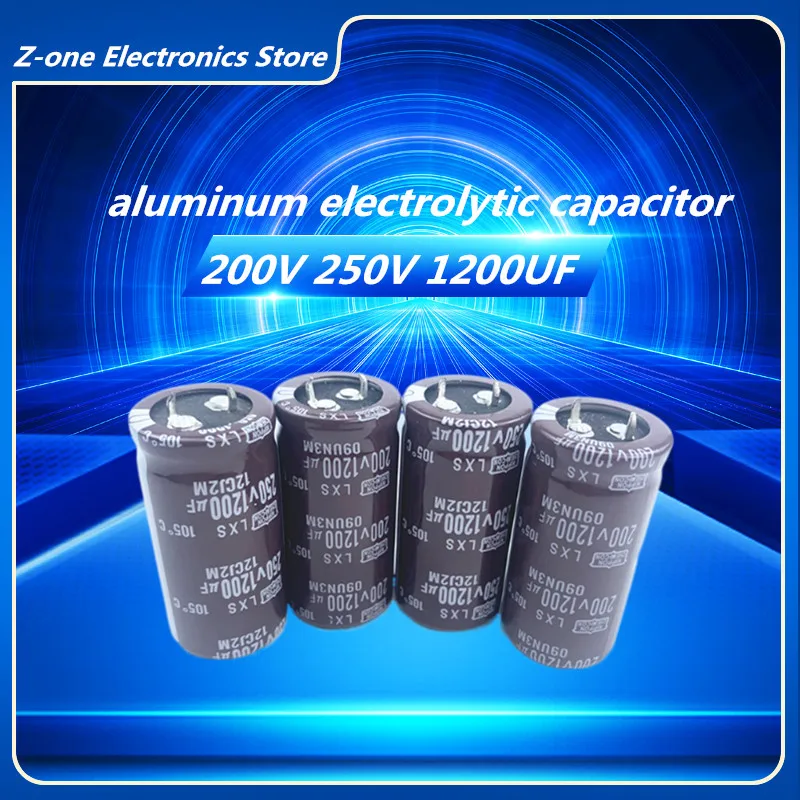 2PCS-5PCS-200V-250V-1200UF-25x50mm-200V1200uF-250V-Electrolytic ...