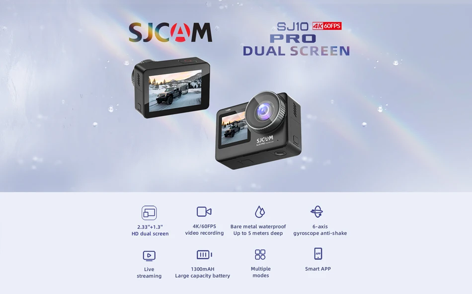 SJCAM SJ10 Pro Dual Screen Action Camera Price in Bangladesh - ShopZ BD