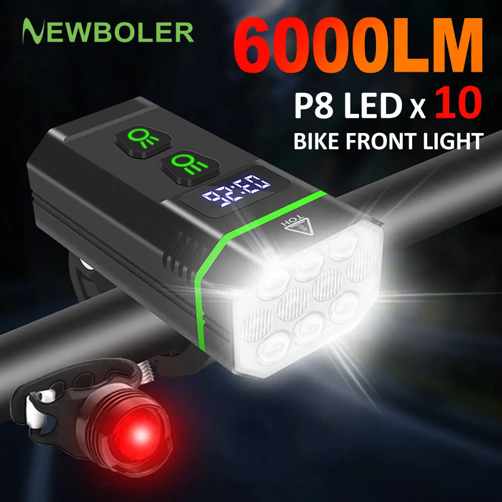 NEWBOLER-Bicycle-Light-Front-6000Lumen-Bike-Light-5000mAh-Waterproof ...