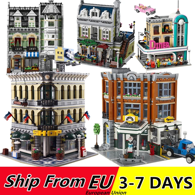 Juego-de-bloques-de-construcci-n-con-vistas-a-la-calle-modelo-de-casas ...