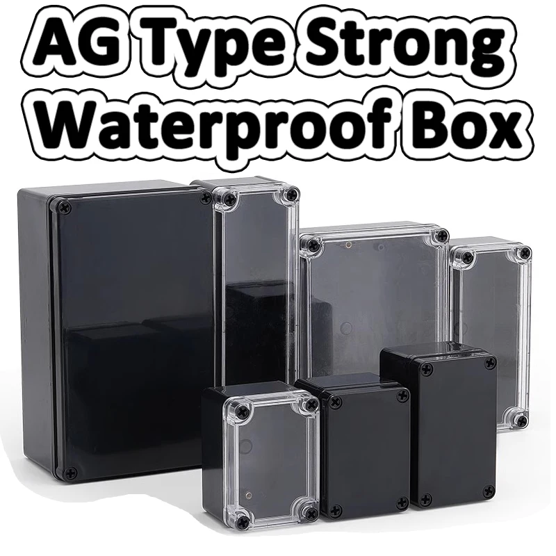 ABS Black Waterproof Junction Box Housing Electronic Safe Case Plastic ...