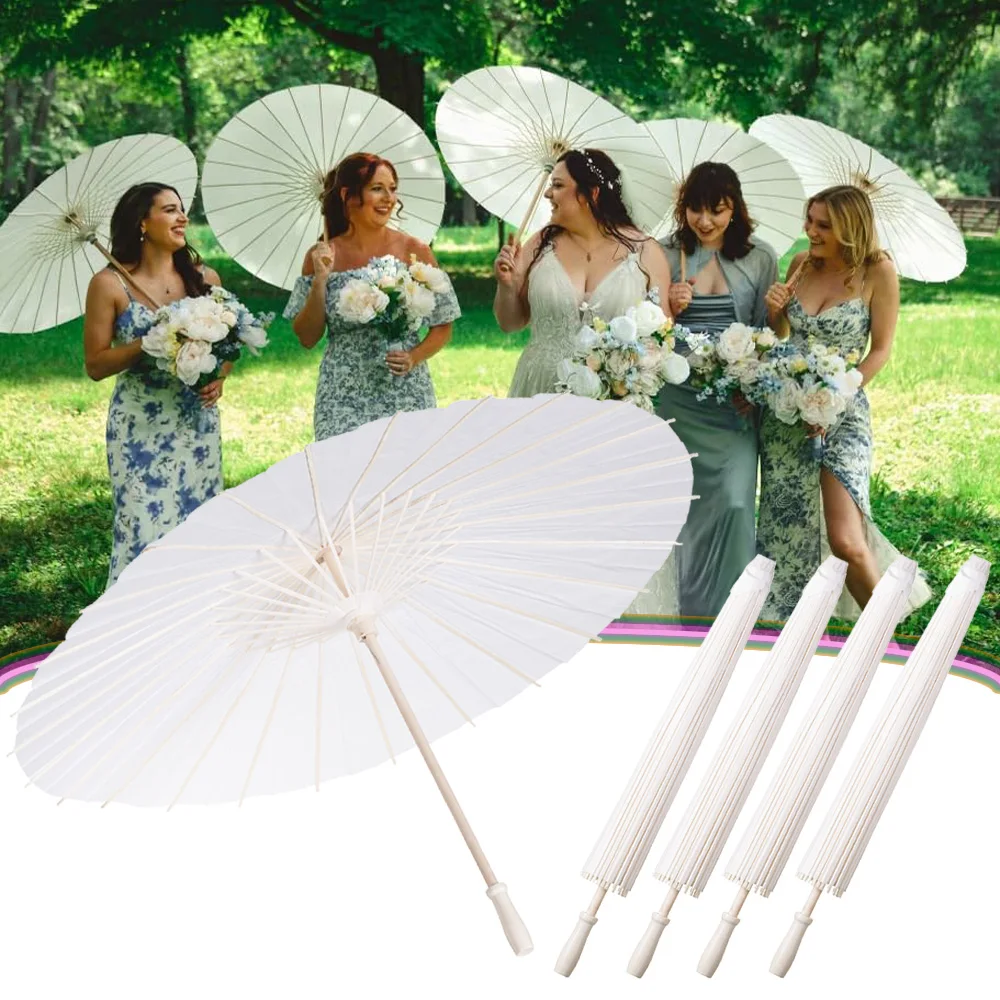 White-Paper-Umbrellas-60-80cm-Wedding-Parasols-DIY-Painting-Umbrellas ...
